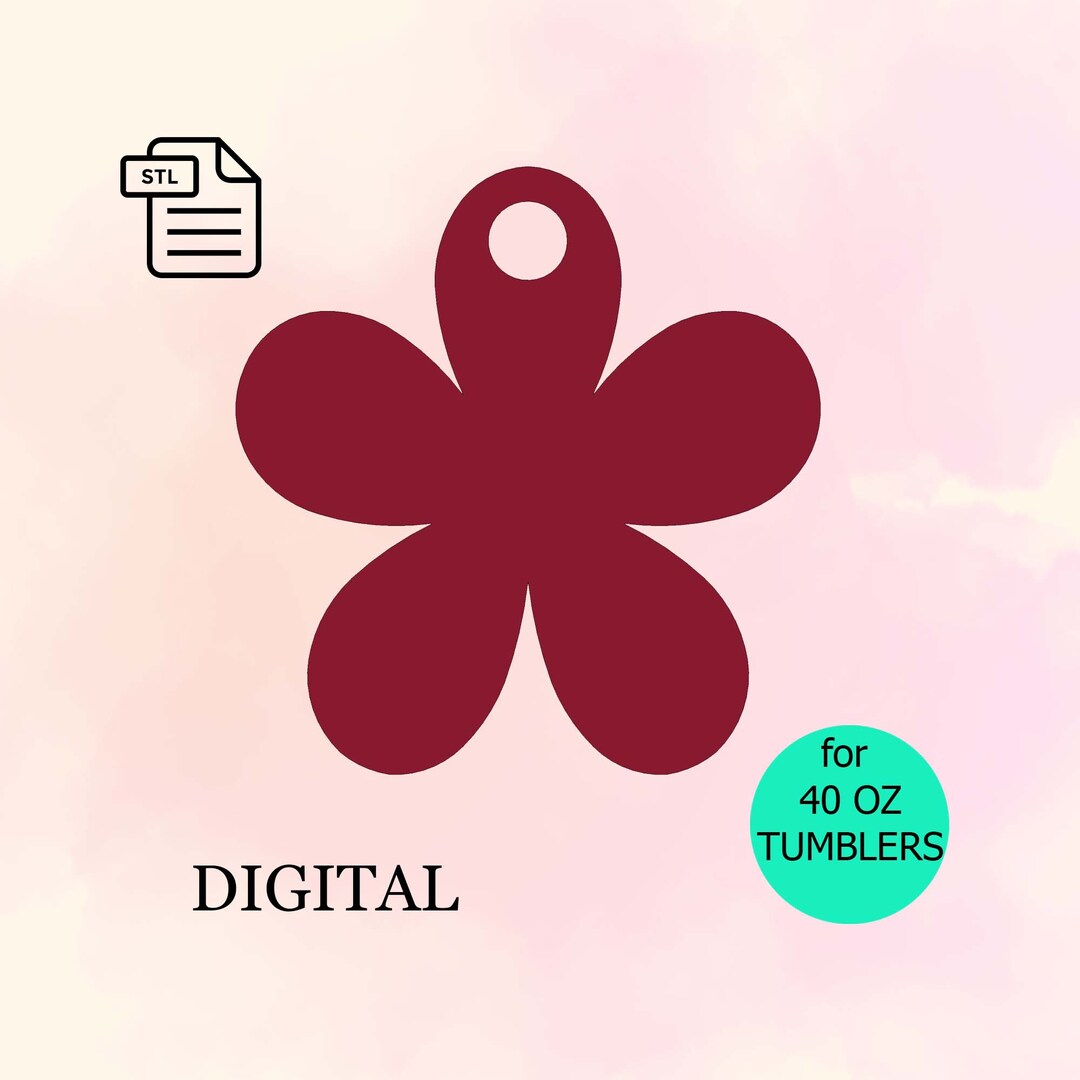 Flower Plate Cup Top for a 40 Oz Tumbler, Stl File, Topper for 3D ...