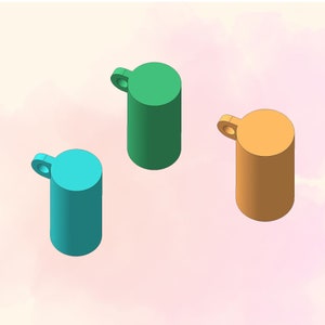 Bundle Simple Straw Covers With Attachment for a Charm, STL Files for ...