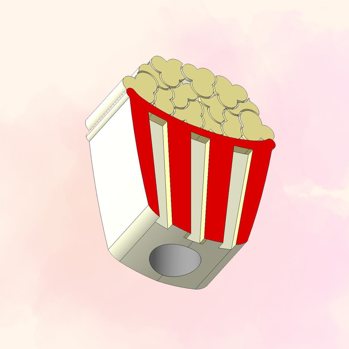 Popcorn Straw Topper, STL File for 3d Printing, 3d Print STL File ...
