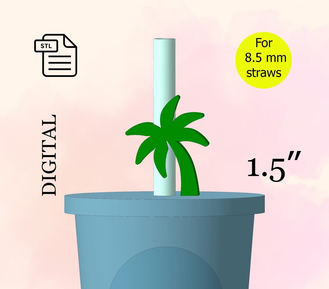 Palm Straw Topper, STL File for 3d Printing, 3d Print Stl File ...