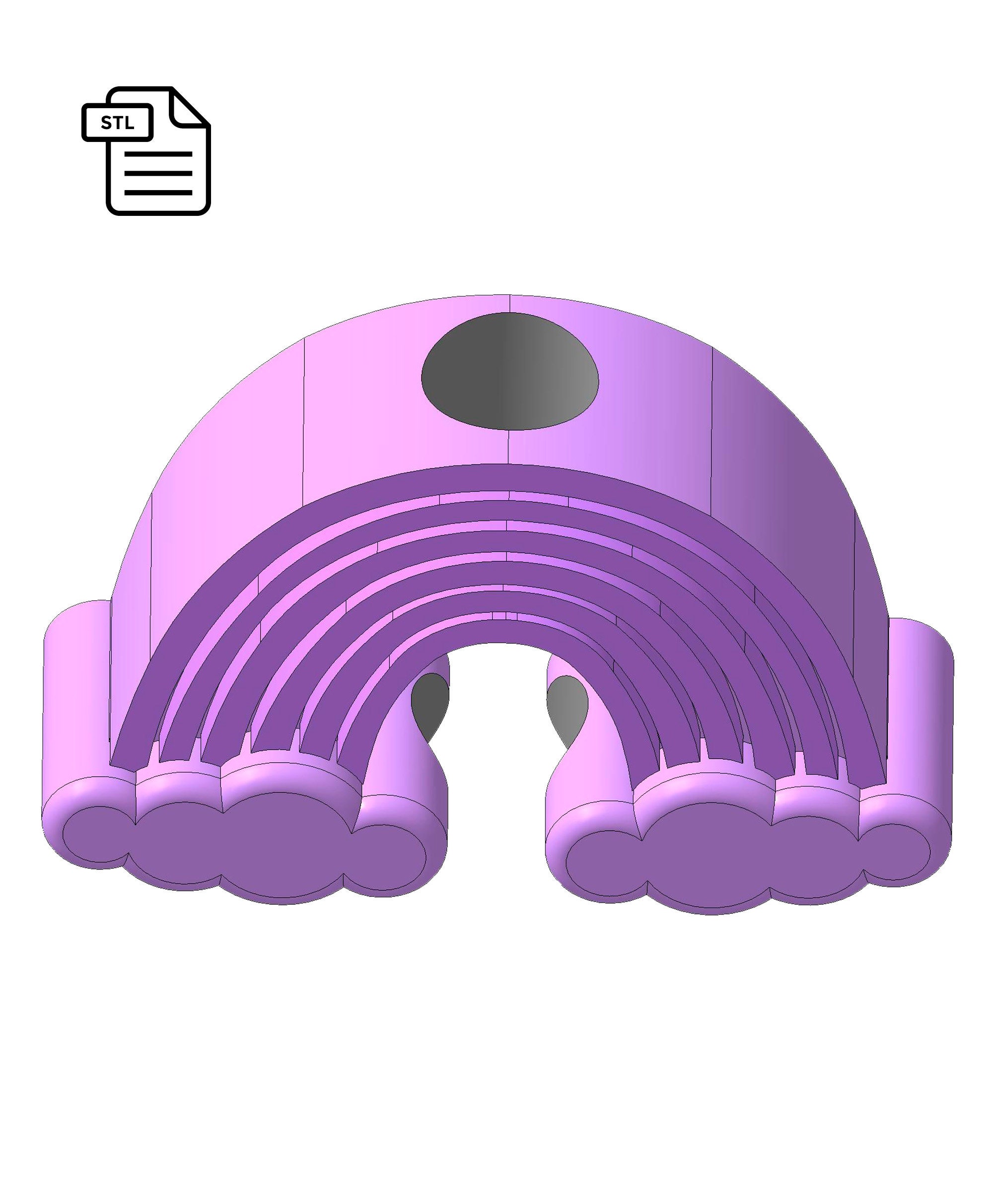 Rainbow Straw Topper STL File for 3D Printing, Cocktail Party Decor, 3d ...