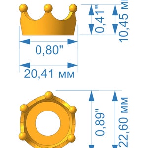 Small Crown Straw Topper Template STL File for 3D Printing, Birthday ...