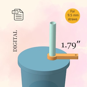 Simple Straw Topper With Attachment for a Charm, STL File for 3D ...