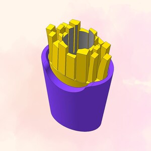 French Fry Straw Topper STL File for 3D Printing, for 11.00 Straws ...