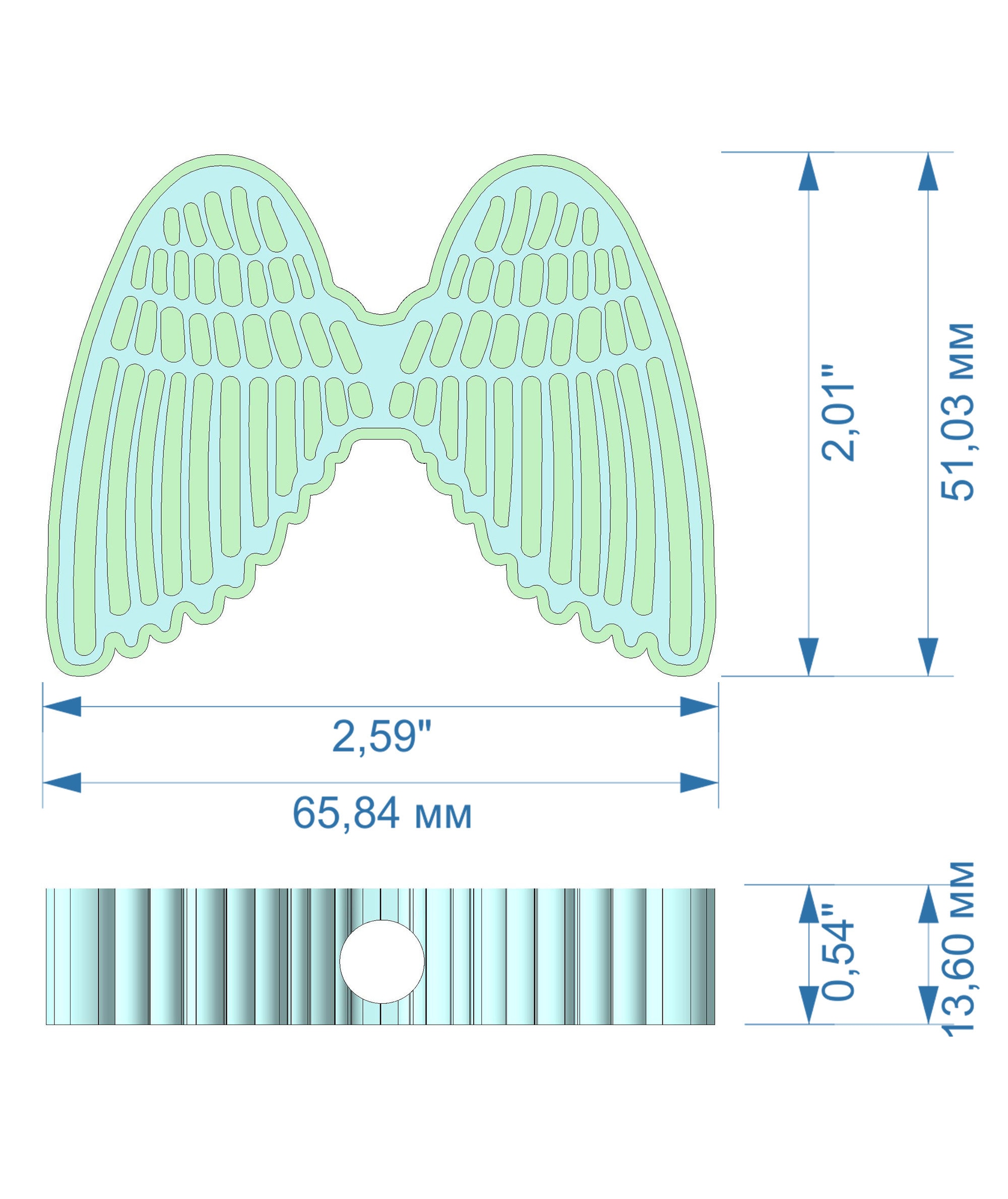 3d Printing Angel Wings Straw Topper STL File Party - Etsy