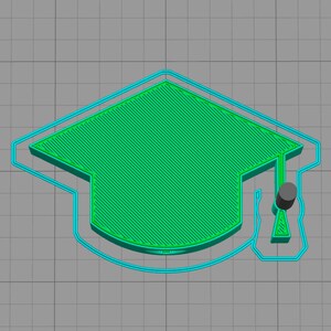 Graduation Cap 3d Print File, Straw Topper, STL File for 3d Printing ...