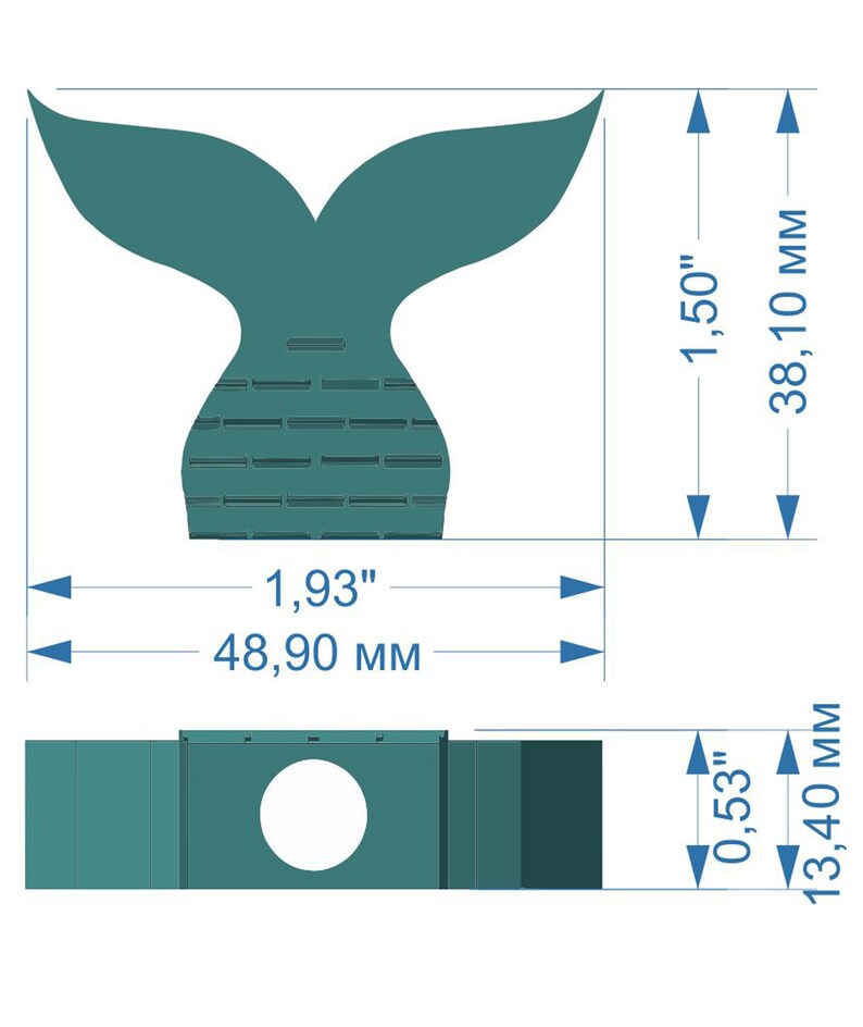 Mermaid Tail Straw Topper STL File for 3D Printing, Baby Shower Party ...