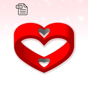 Simple Heart Straw Topper STL File for 3D Printing, Valentine's Day ...