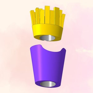 French Fry Straw Topper STL File for 3D Printing, for 11.00 Straws ...