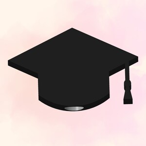 Graduation Cap 3d Print File, Straw Topper, STL File for 3d Printing ...