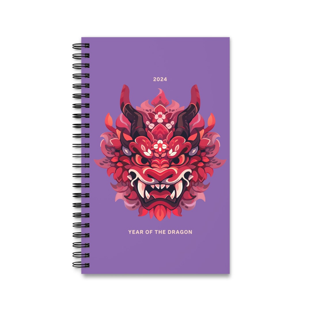 Chinese Dragon Spiral Notebook With Blank, Dotted, Lined or Task Pages ...