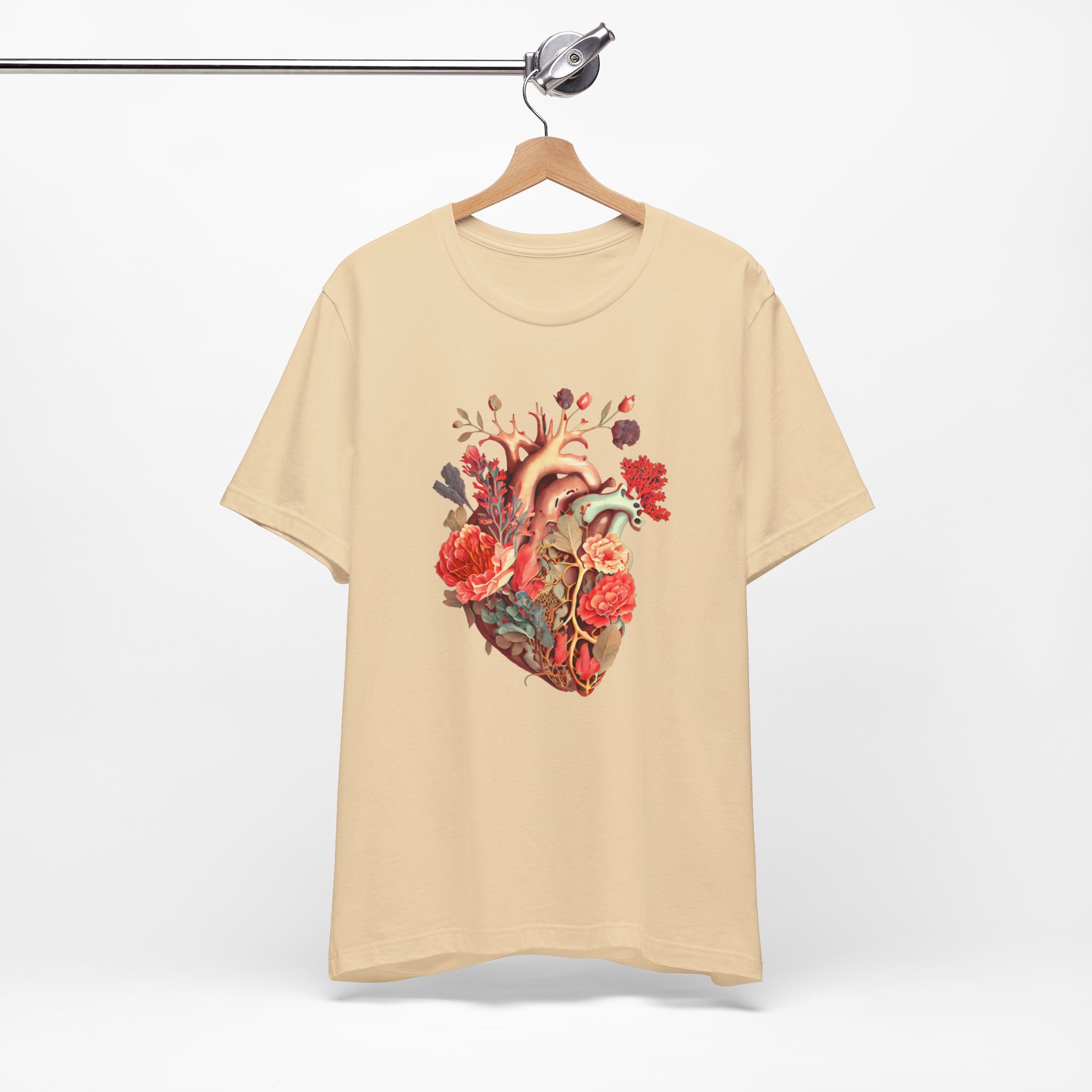 Anatomical Human Heart Shirt, Oversized Graphic Tee for Women and Men ...