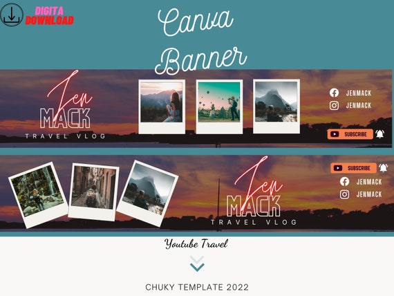 Canva Youtube Banner Banner Custom Banner Pin Banner - Etsy