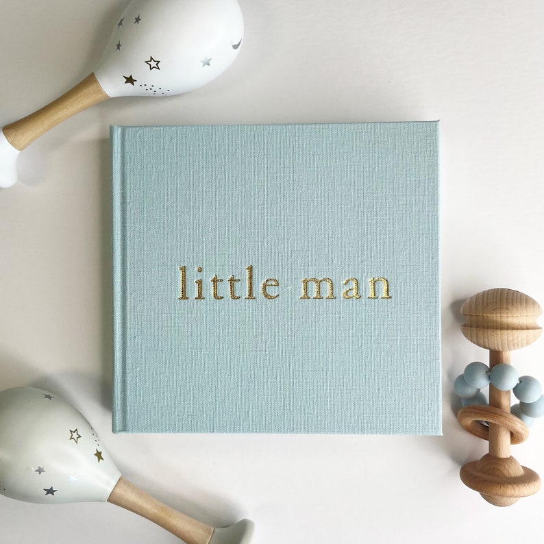 Baby Photo Album Blue Little Man Photo Albums Baby Boy - Etsy