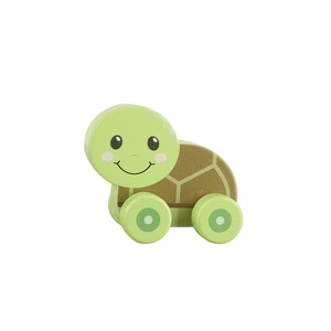 Turtle Push Along Toy Mini Toys for Children Kids Toy on Wheels Chunky ...