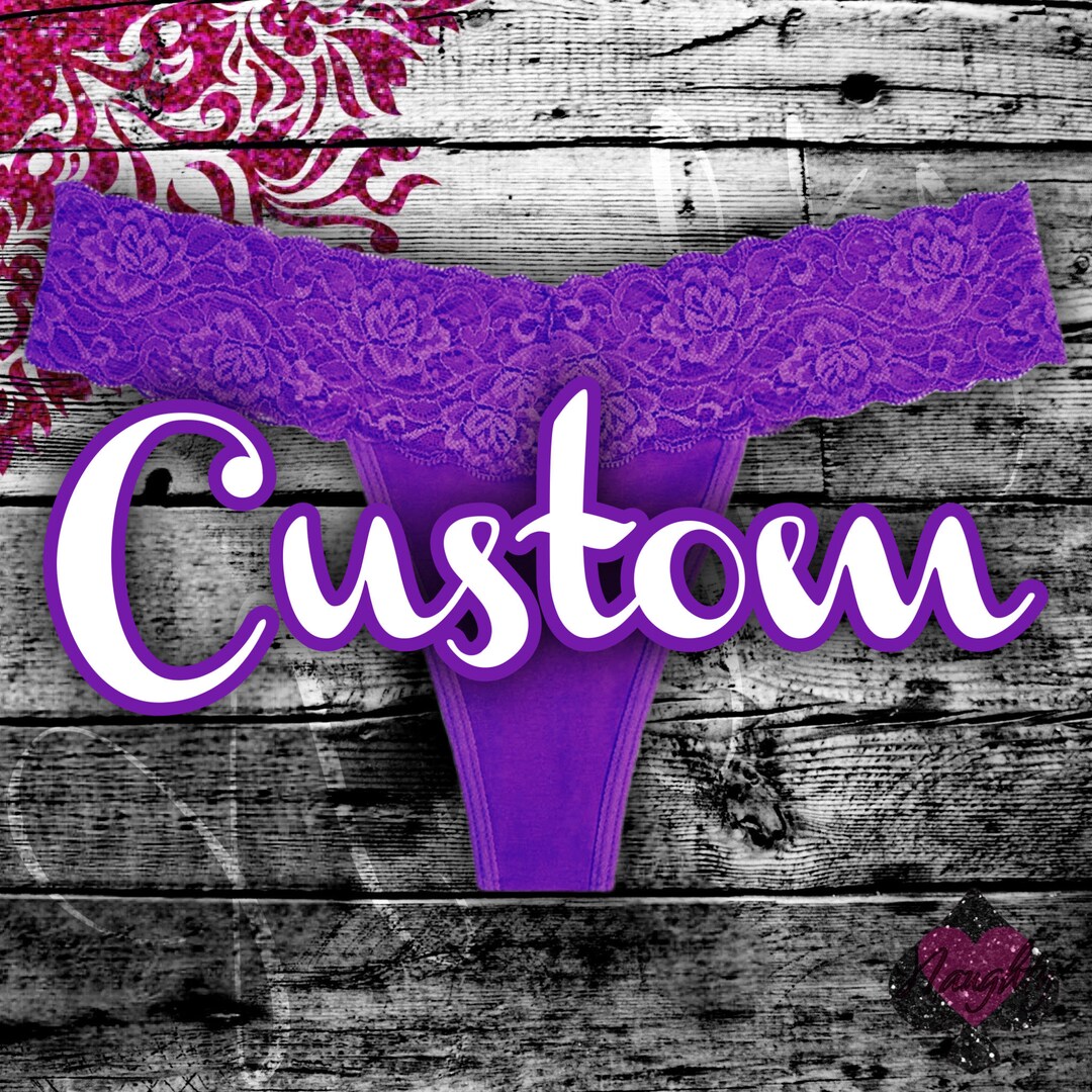 Customize Purple Thong Slutwear Slutgear Xs 4x Plus Etsy