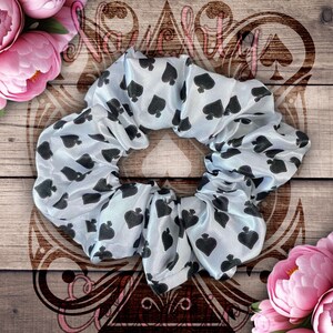 Queen of Spades Scrunchie With All Over Spade Design Satin Feel Qos ...