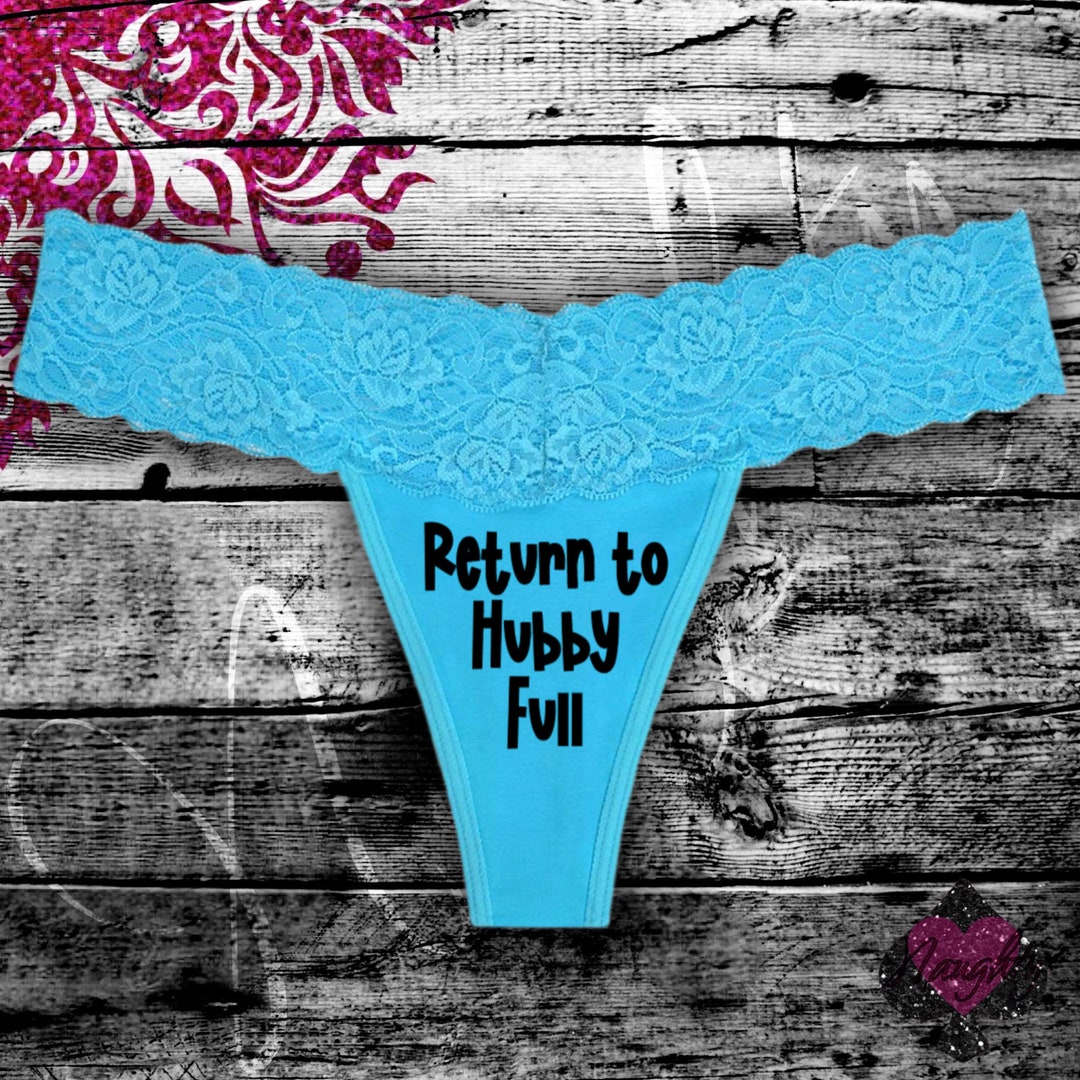 Return to Hubby Full Blue Thong - Slutwear : Slutgear XS-4X Plus - Etsy