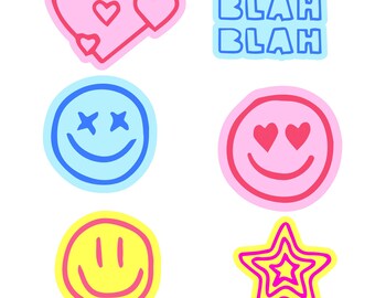 Preppy Sticker Sheet - Etsy