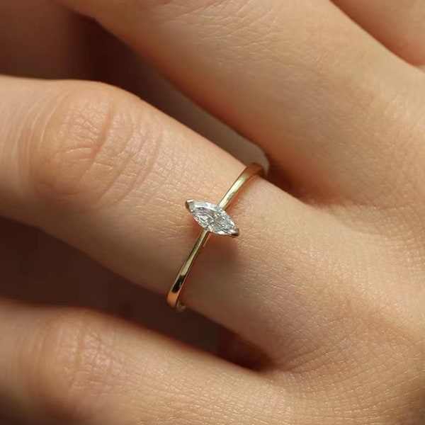 Simple Diamond Ring - Etsy