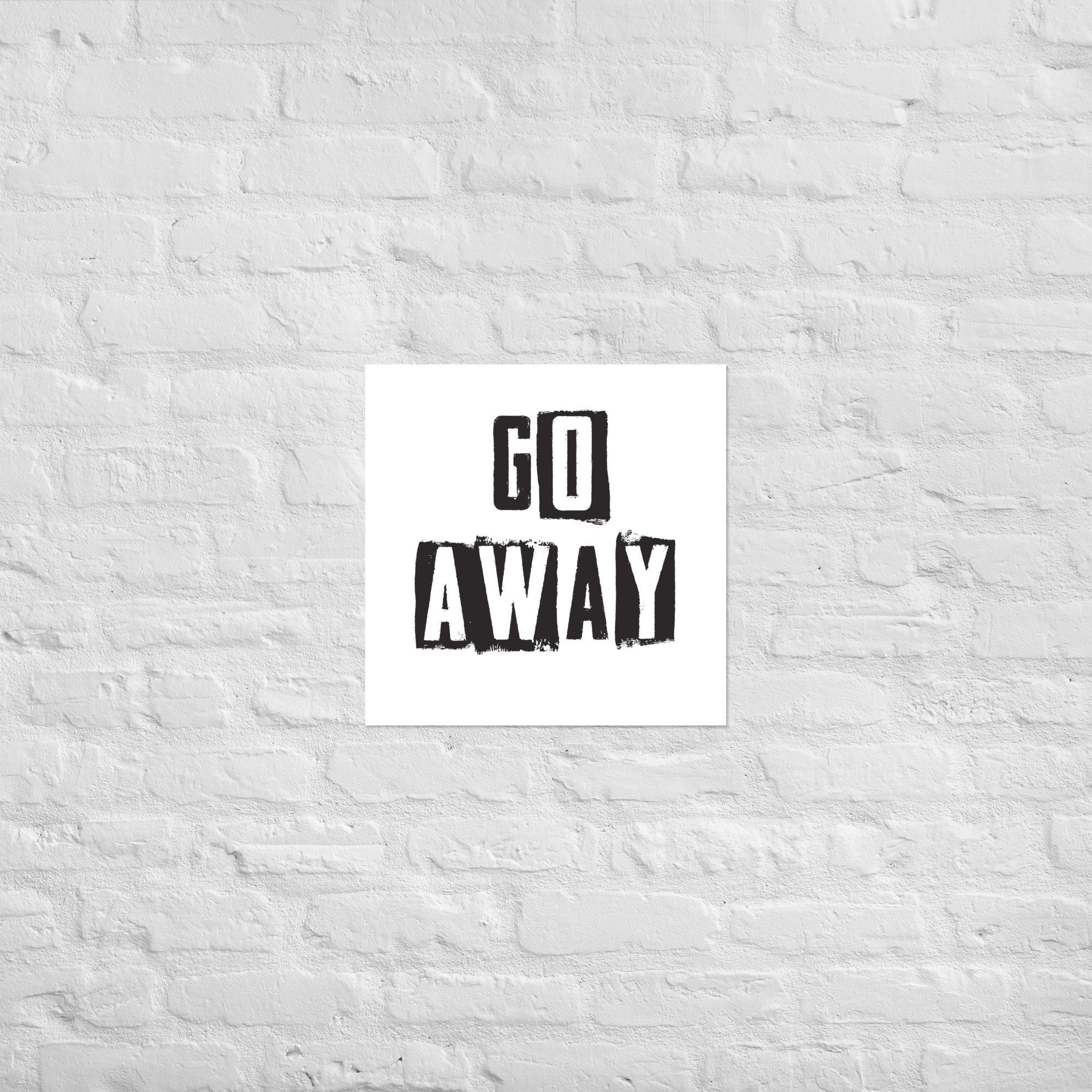 Go Away Poster Grunge Y2K Punk Art - Etsy