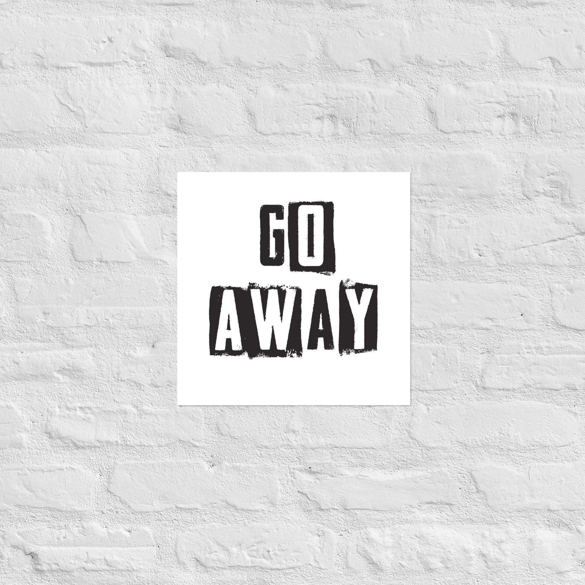 Go Away | Poster | Grunge Y2K Punk Art - Etsy