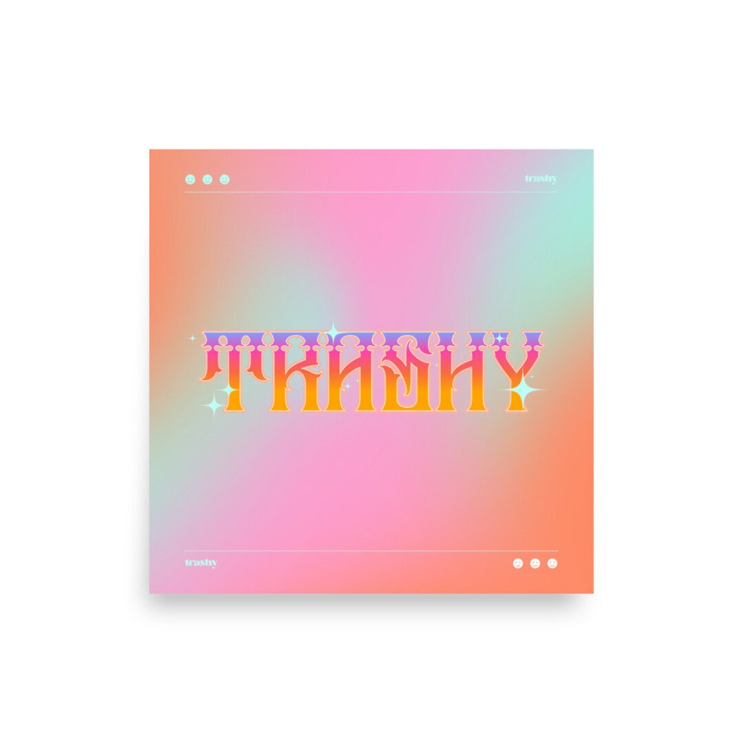 Trashy Cute Y2K Poster - Etsy