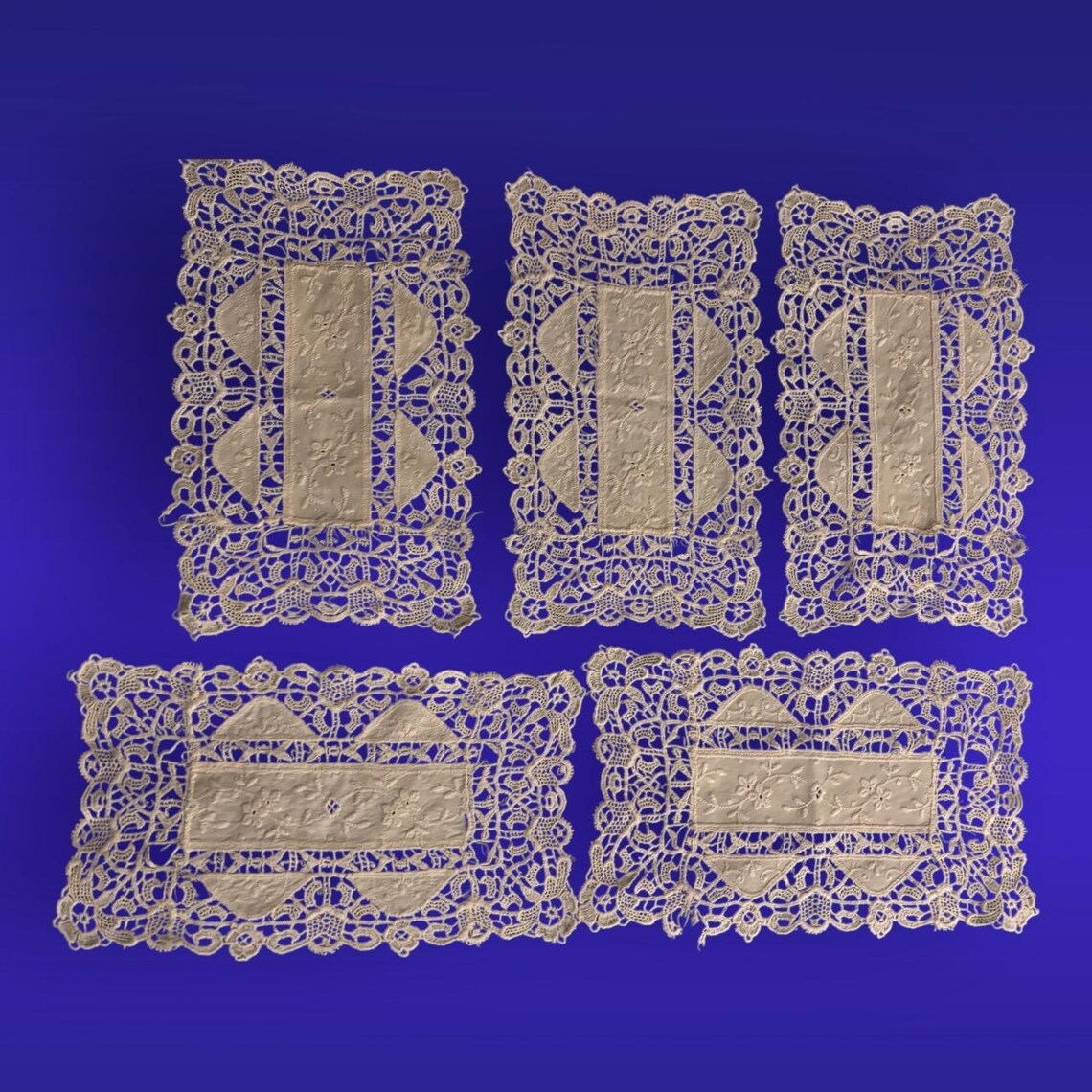 Handmade Lace Table Mats From Early 20th Century. - Etsy