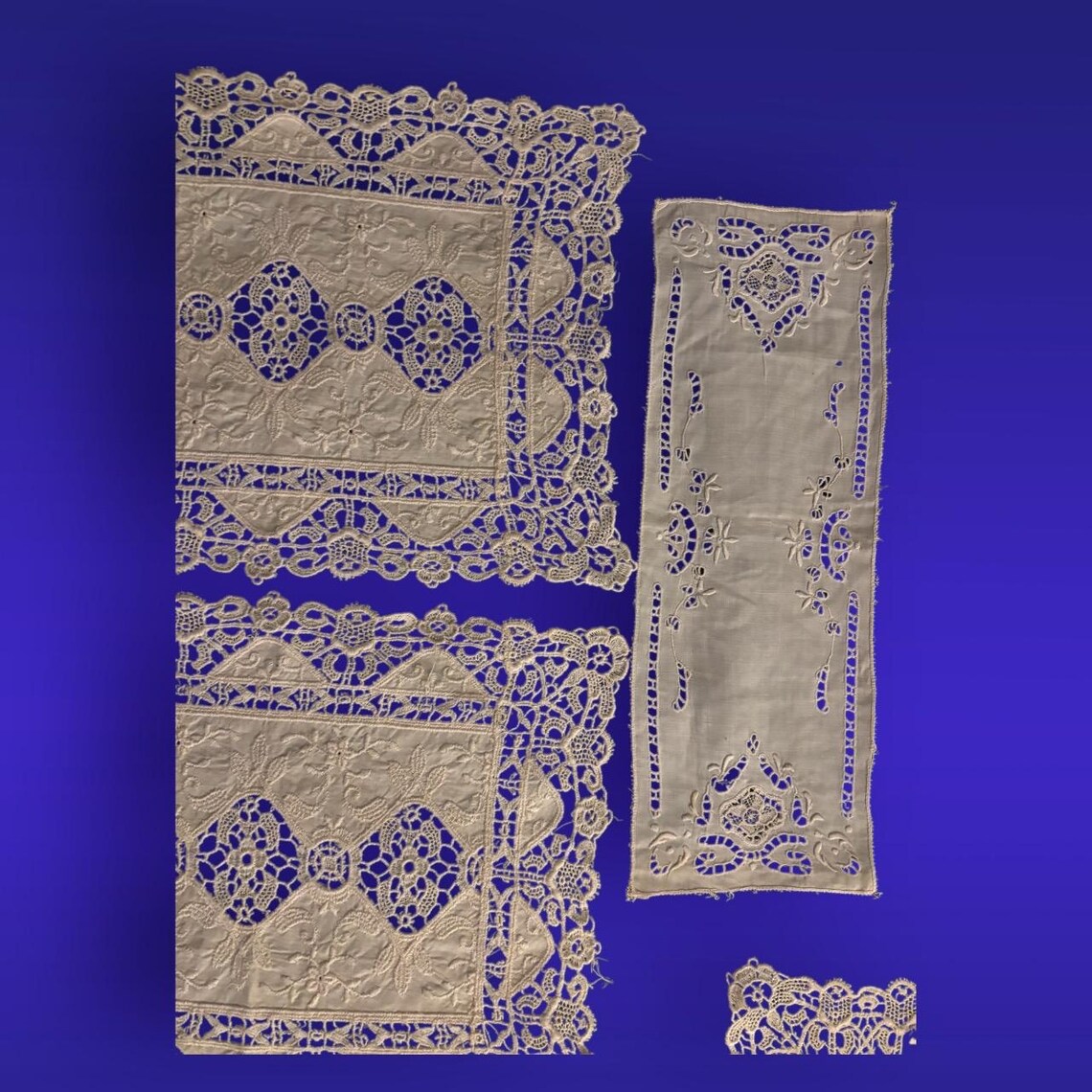 Handmade Lace Table Mats From Early 20th Century. - Etsy