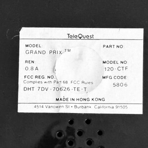 Telequest Grand Prix 1984 Telephone - Etsy