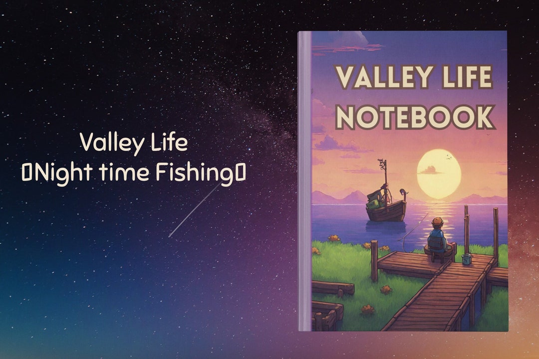 Stardew Valley Inspired Valley Life Night Fishing Notebook - Etsy