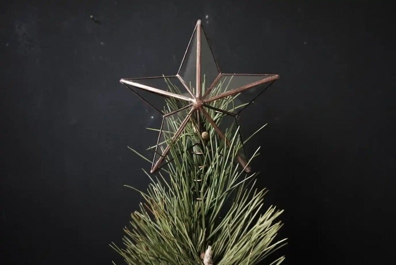 Glass Tree Topper Christmas Star Tree Topper Christmas - Etsy