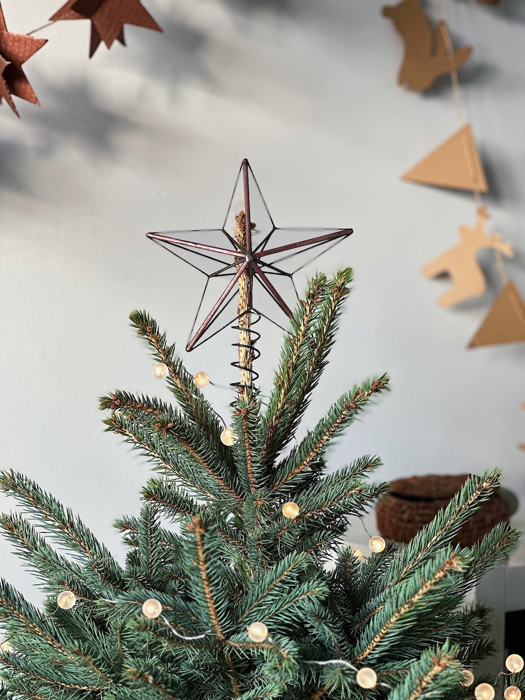 Glass Tree Topper, Christmas Star Tree Topper Christmas Ornament - Etsy