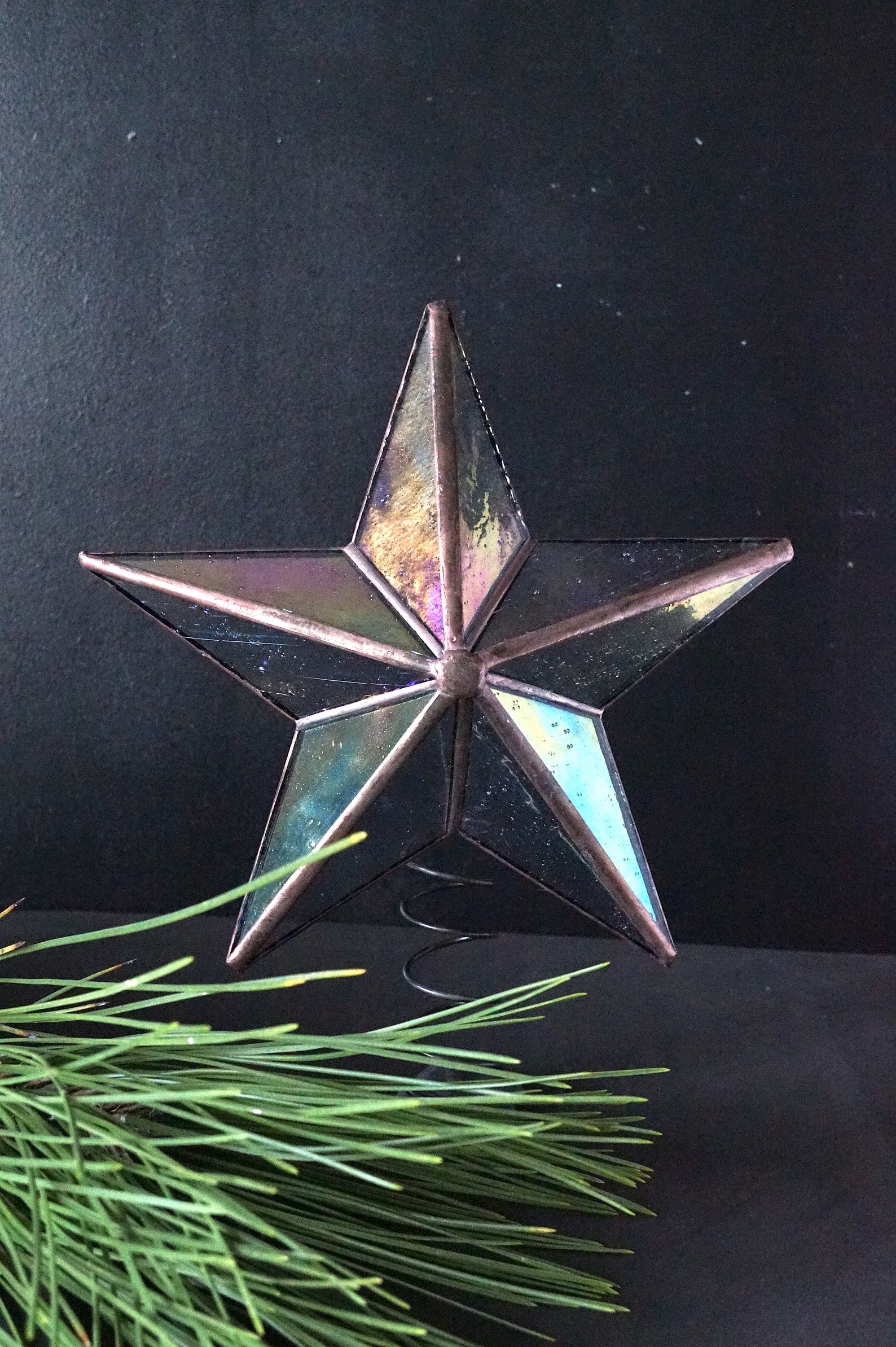 Glass Tree Topper Christmas Star Tree Topper Christmas - Etsy