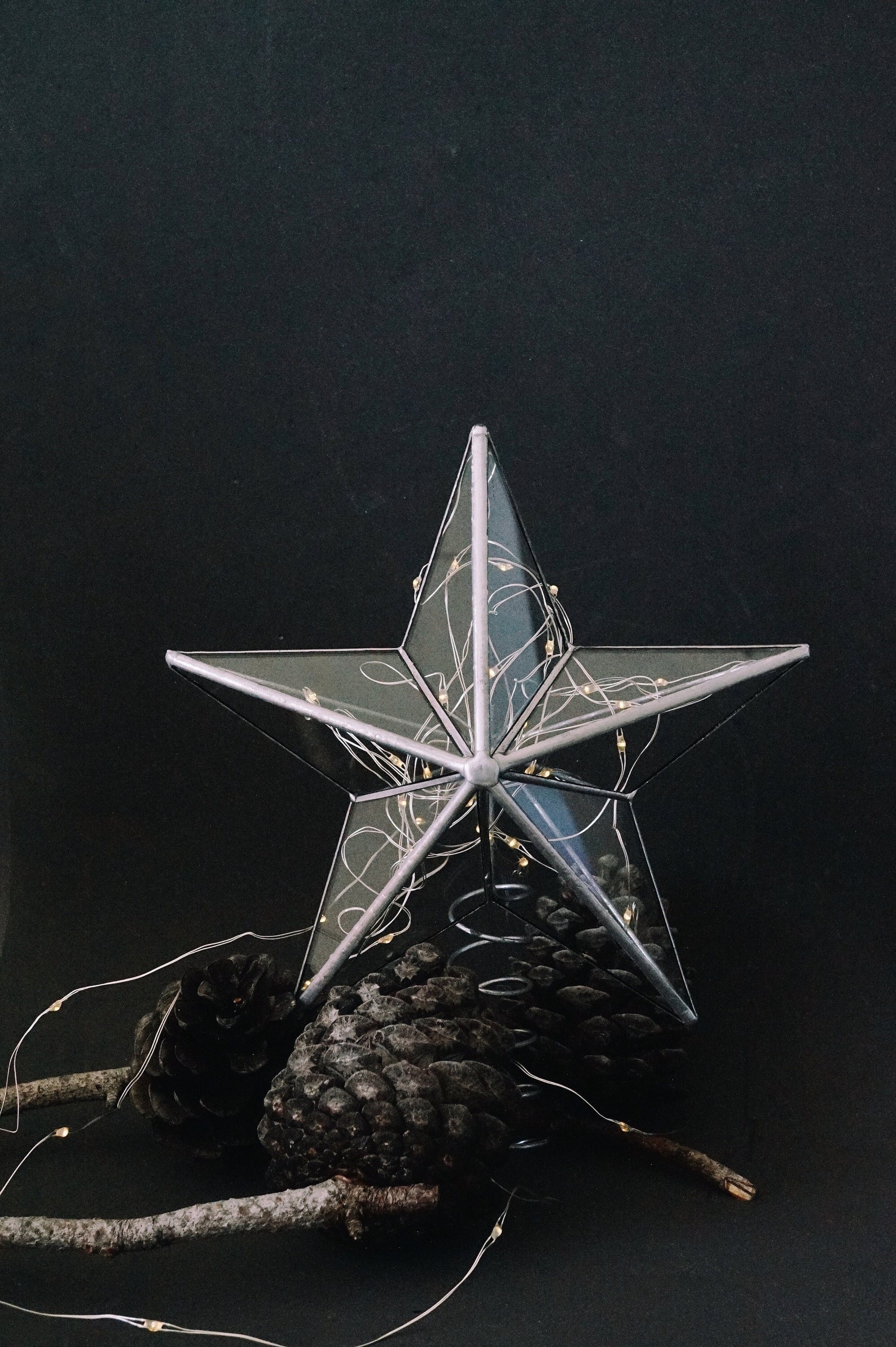 Glass Tree Topper Christmas Star Tree Topper Christmas - Etsy