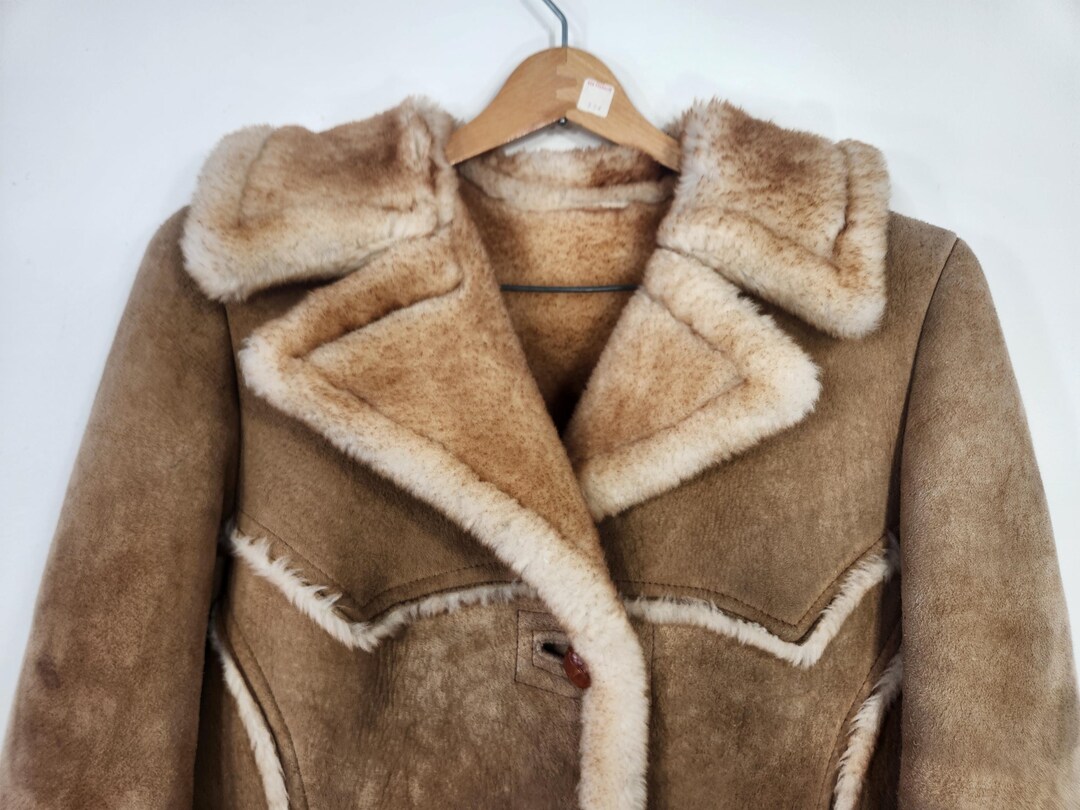 Vintage Shearling Women's Coat, Intricate Piecing, Fantastic Condition ...