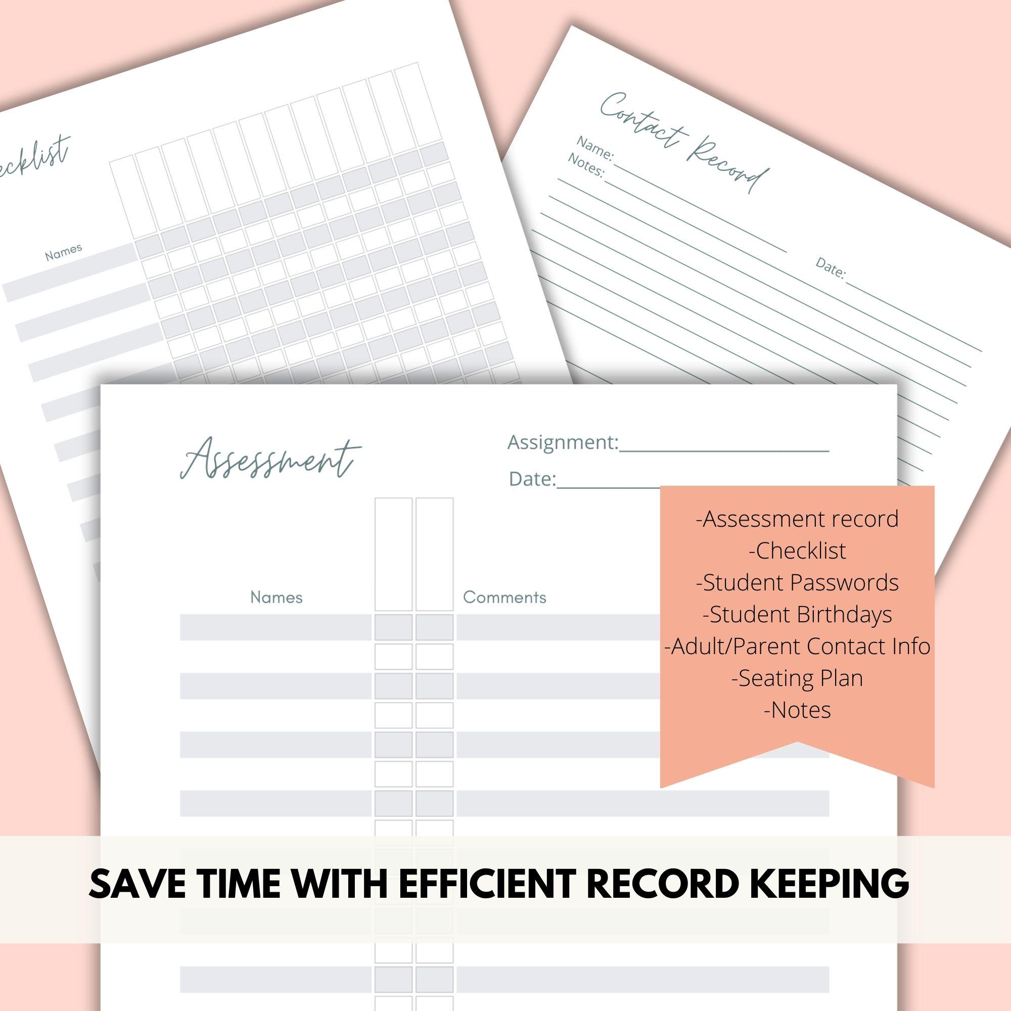 2024-2025 Organic Printable Teacher Planner/8.5 X 11 Letter Size/3 ...