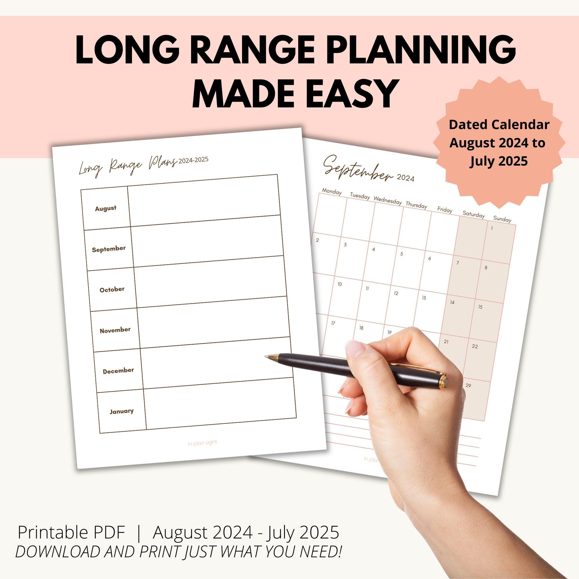 2024-2025 Boho Pink Rainbow Printable Teacher Planner/8.5 X 11 Letter ...