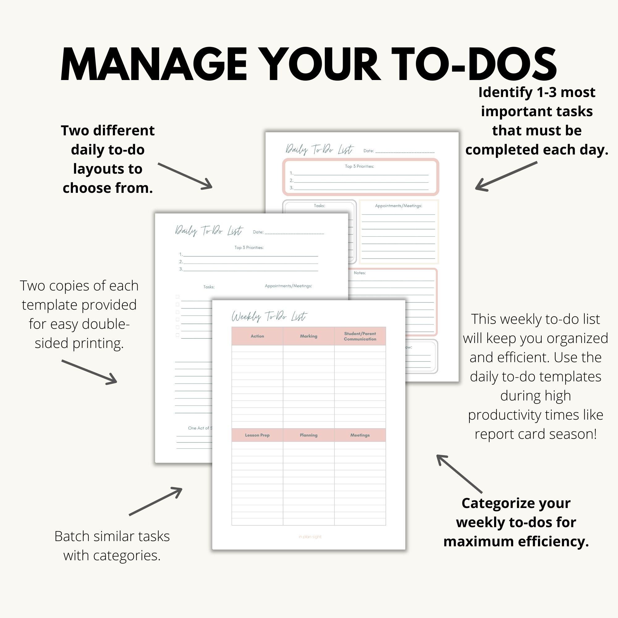 2024-2025 Mushroom Printable Teacher Planner/8.5 X 11 Letter Size/3 ...