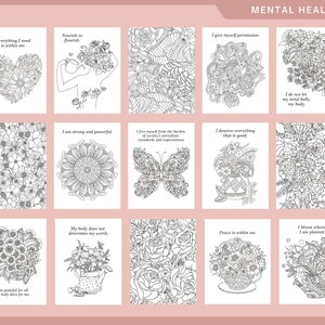 Eating Disorder Recovery Coloring Pages | Digital Download, Printable ...