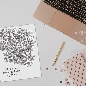 Eating Disorder Recovery Coloring Pages | Digital Download, Printable ...