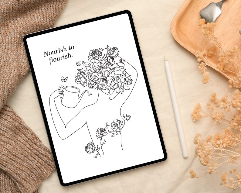 Eating Disorder Recovery Coloring Pages Digital Download, Printable ...