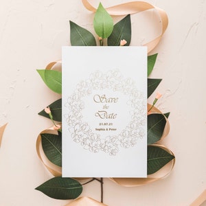 5x7 Gold Floral Overlays for Invitations, Planners, Journal Pages ...