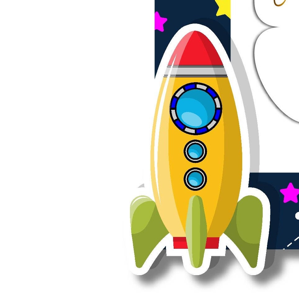 ROCKET Decor PNG Clip Art. Rocket Photo Frame Clipart. Rocket Nursery ...