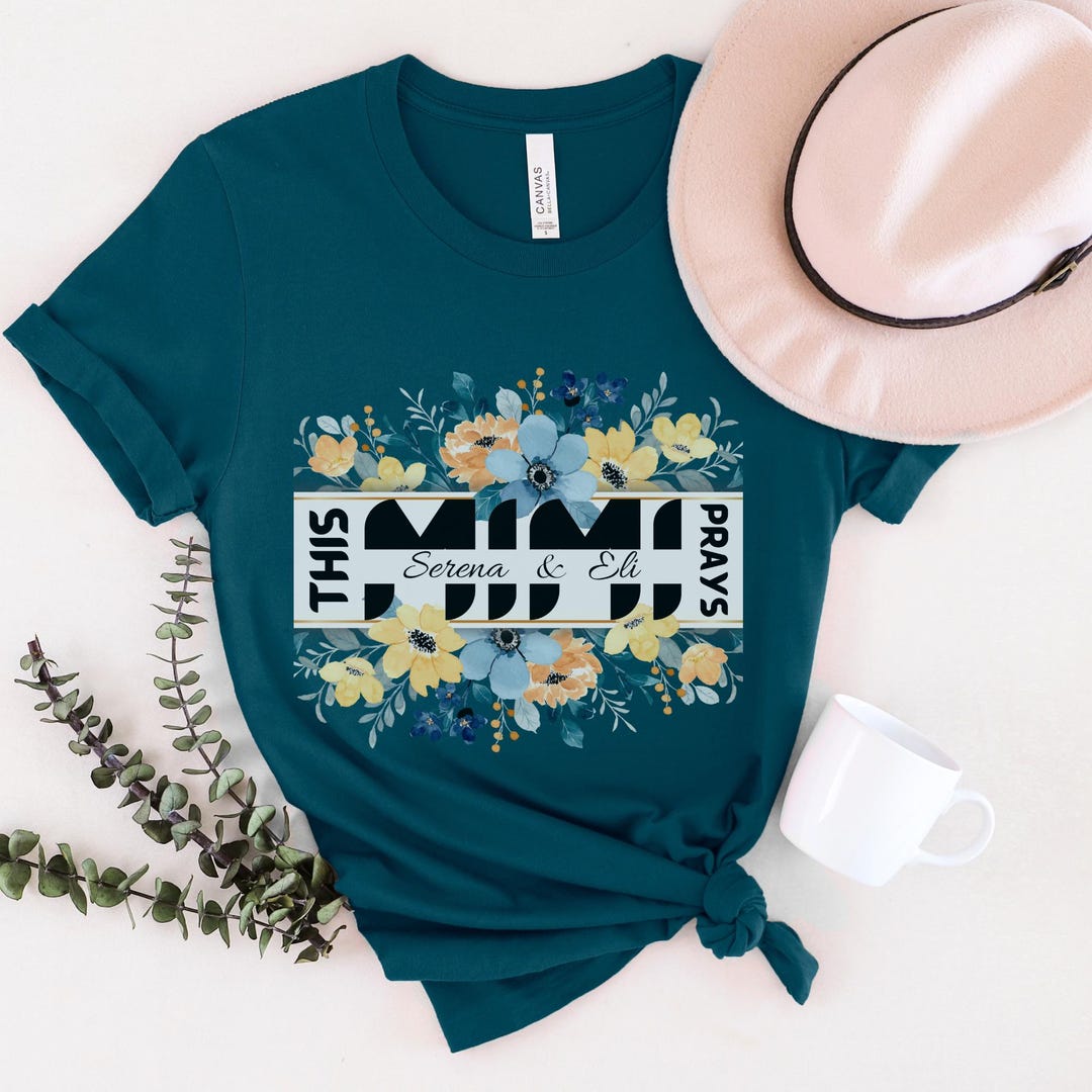 Floral Mimi Prayer Shirt, Grandma Gift, Family Reunion Tee, Mother's ...