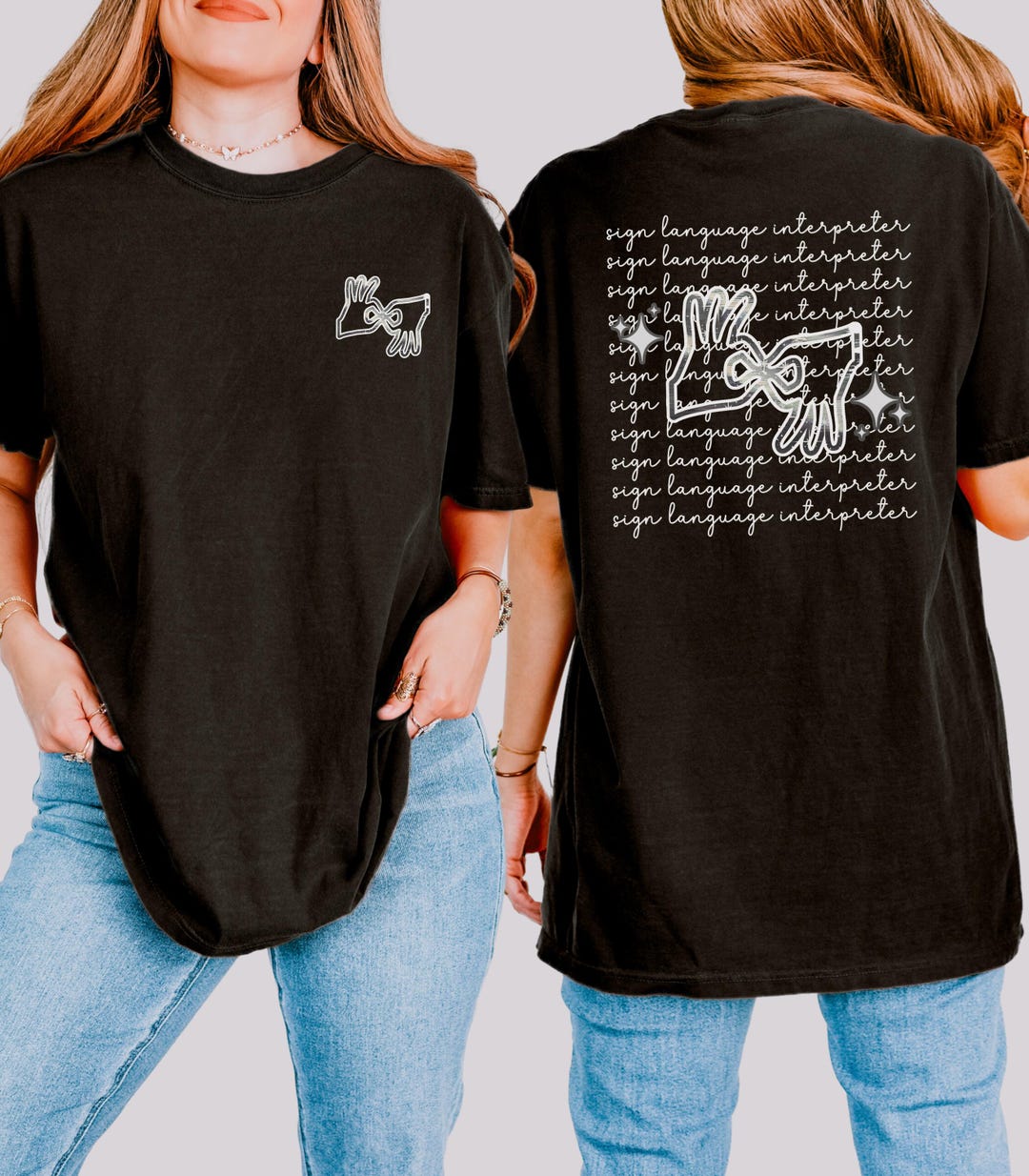 Sign Language Interpreter T-shirt ASL Tee Deaf Awareness Shirt Gift ...