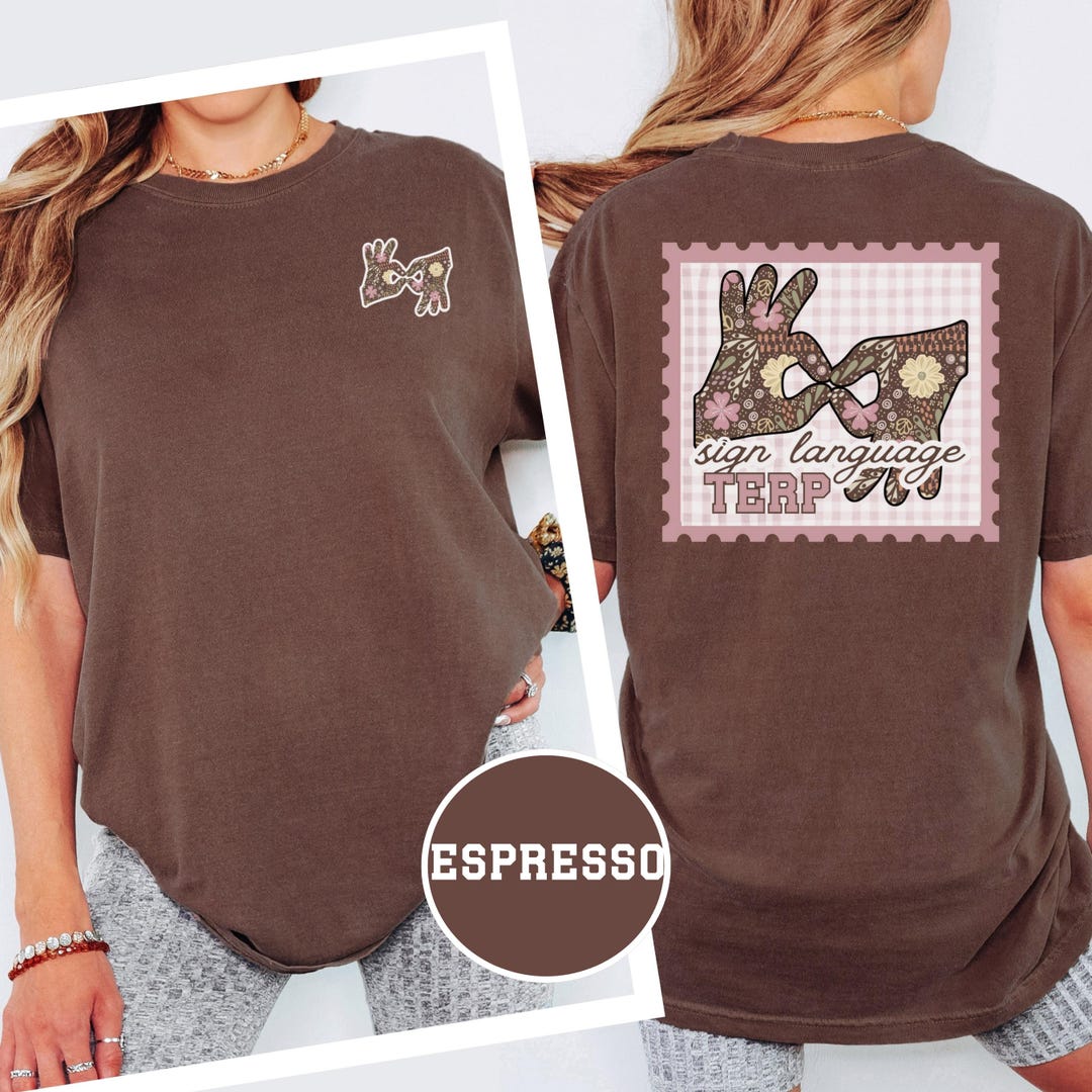 Interpreter Sign Language T-shirt ASL Tee Deaf Awareness Gift ...