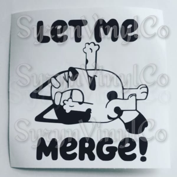 Muffin Let Me Merge Decal - Etsy