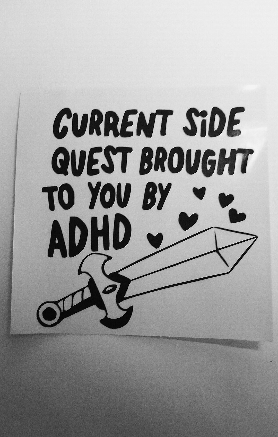 Current Side Quest Brought to You by ADHD Vinyl Decal - Etsy