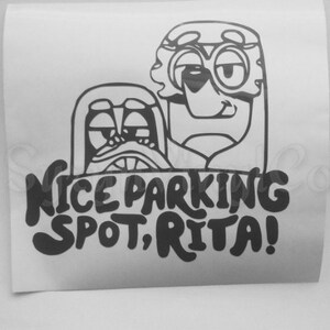 Nice Parking Spot Rita Grannies Vinyl Decal - Etsy